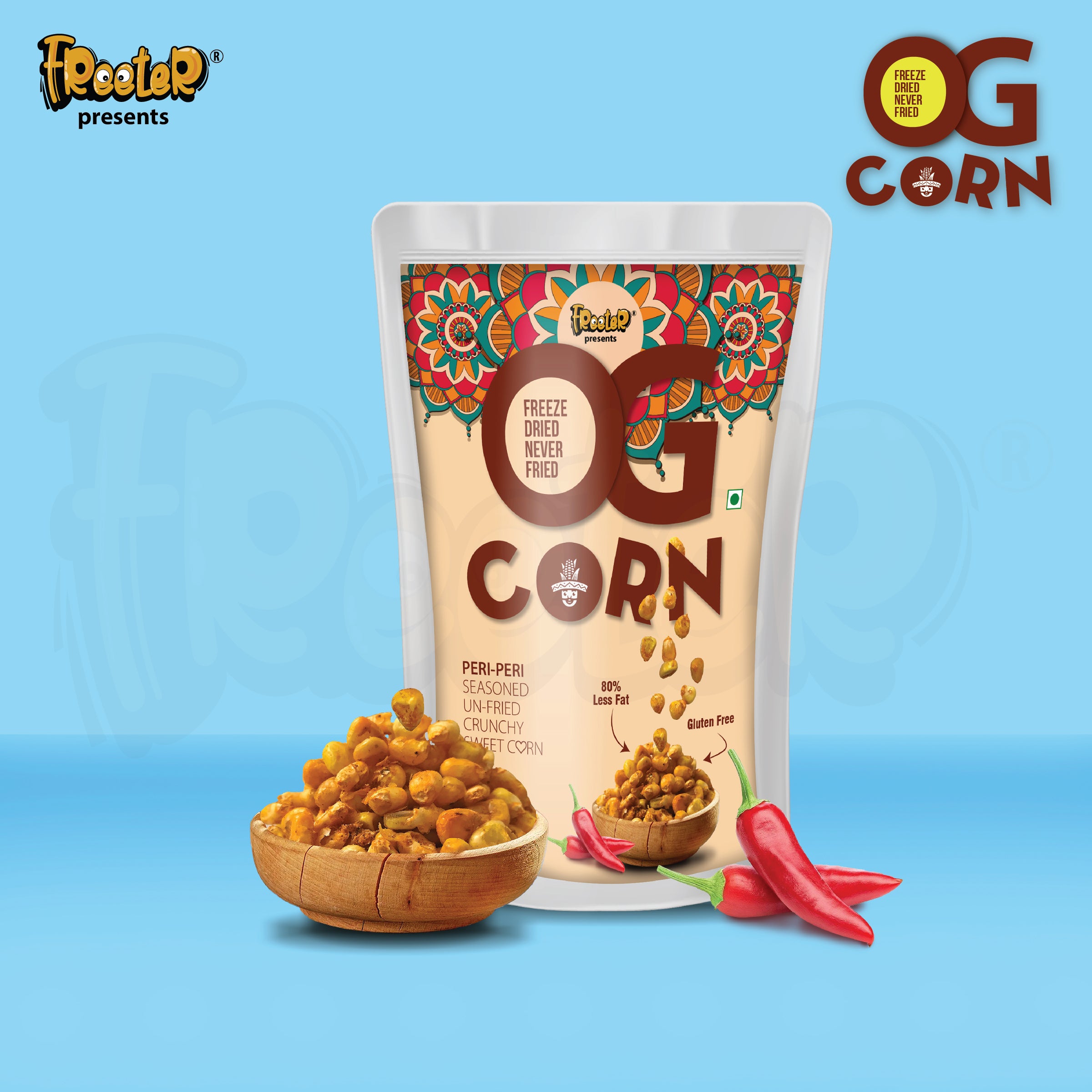 Fiesty Peri-Peri OG Corn 120g(40g*3) - Pack of 3 – freetershop