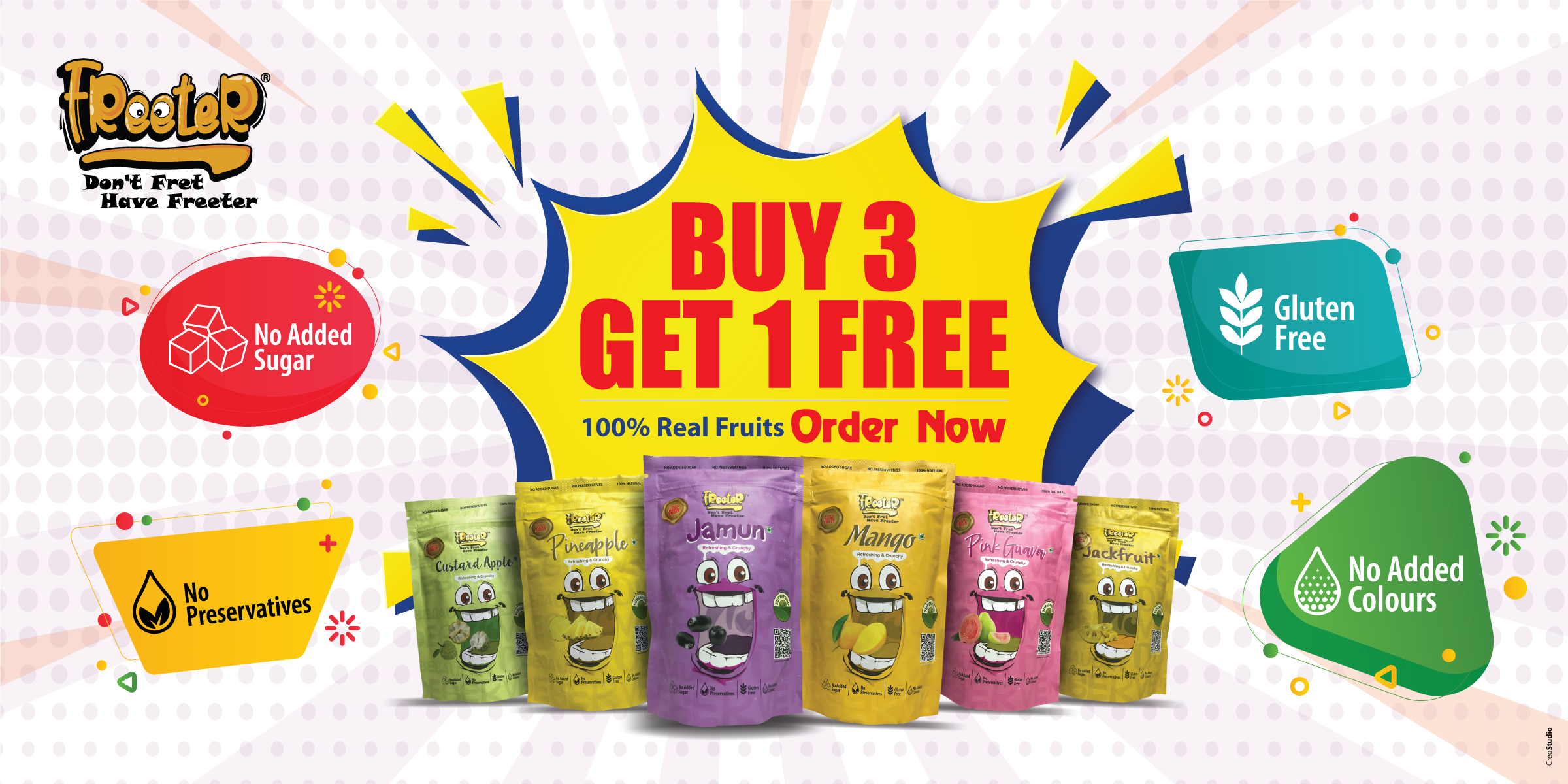 Freeter Forever Fruits. 100% Natural Freeze-Dried Fruits – freetershop
